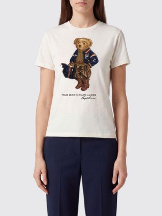 Polo Ralph Lauren T-shirt en coton &agrave; la coupe slim avec imprim&eacute; Teddy Bear