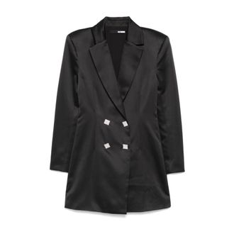 Rotate Rotate Birger Christensen, Femme, Robes, Noir, Taille: 42 FR Robe Blazer à Rayures Grises