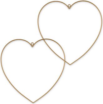 Matches 21 Metall-Herzen 2er Set zum Aufhängen Ø 40 cm Gold als Draht-Herzen zum Basteln für Herz-Deko