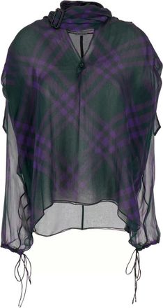 Burberry Femme, Blouses et Chemises, Multicolore, Taille: 34 FR Chemisier en cr&ecirc;pe imprim&eacute;