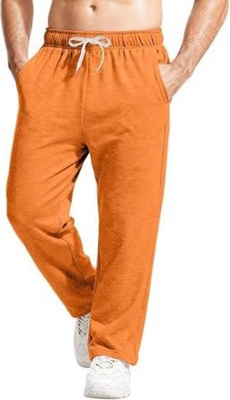Generic Pantalon de jogging pour homme - Pantalon de surv&ecirc;tement d&eacute;contract&eacute; - Taille &eacute;lastique avec cordon de serrage - Pantalon de sport - Pantalon long cla