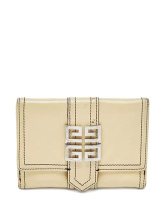 Givenchy portefeuille en cuir &agrave; plaque logo - Tons neutres