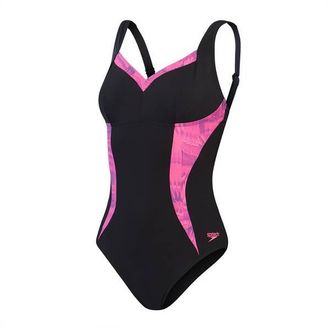 Speedo Damen Schwimmanzug SPDSCU PT LUNAELUSTRE 1PC AF BLACK/PINK