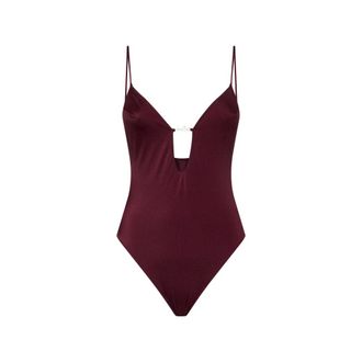 MC2 Saint Barth Plunging Teardrop Einteiliger Badeanzug - - Swimwear - Damen - Rot - S