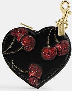 Coach Taschenanh&auml;nger Mit Herz Und Kirschmotiv