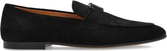 Tod's Tods Loafer - Almond Toe Suede Loafers - Gr. 10 - in Schwarz - f&uuml;r Damen