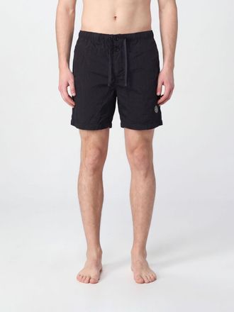 Stone Island Short de bain en nylon recycl&eacute; Econyl avec logo Compass