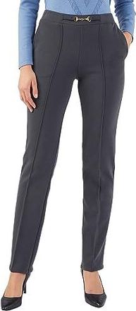 Damart Pantalon Droit Maille Milano Thermolactyl Femme Gris Chiné Taille 46