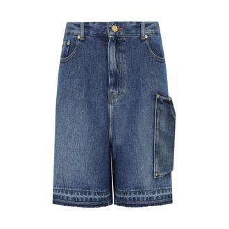 Ganni Femme, Shorts, Bleu, Taille: W28 Poche Denim Bermuda Shorts