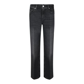 7 For All Mankind Calie Straight Ankle Jeans - - Jeans - Damen - Schwarzk - W29