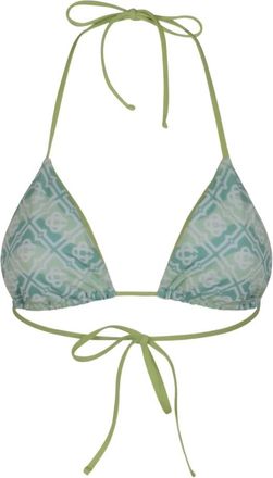 Casablanca Femme, Maillots de bain, Vert, Taille: 38 FR Wavy Monogram Bikini Top