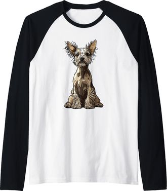 Whyitsme Design Chinesischer Schopfhund Illustration Raglan