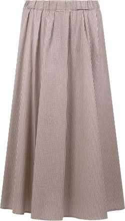 Jucca Femme, Jupes, Multicolore, Taille: 38 FR Seersucker Striped Maxi Skirt
