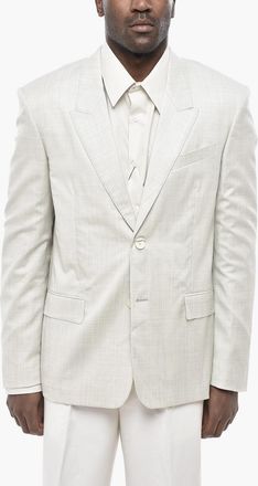 Givenchy Ungef&uuml;tterter Blazer aus reiner Schurwolle mit spitzem Revers Givenchy