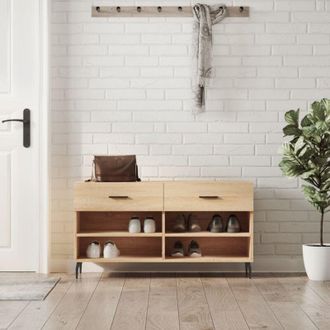 vidaXL Vidaxl - Banc &agrave; chaussures ch&ecirc;ne sonoma 102x35x55 cm bois ding&eacute;nierie