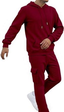 Generic Ensemble de Costume d&eacute;contract&eacute; pour Homme, Couleur Unie, Confortable, Coupe d&eacute;contract&eacute;e, &agrave; Quotidien, pour Le Printemps, lautomne et lhiver, activit