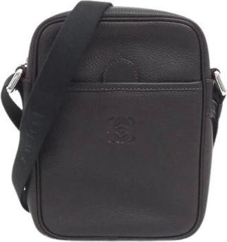 Loewe Sac port&eacute; &eacute;paule en cuir de veau Pre-owned - Femme - Pre-owned - Brun - Taille: ONE Size