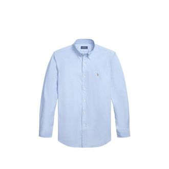 Polo Ralph Lauren Chemise droite &agrave; logo en coton m&eacute;lang&eacute;