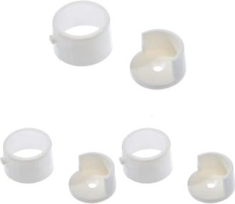 Gardinia Wandlager f&uuml;r Gardinenstangen mit &Oslash; 28 mm, Inklusive Befestigungsmaterial, Wandmontage, Serie Bifo, Wei&szlig; (Packung mit 3)