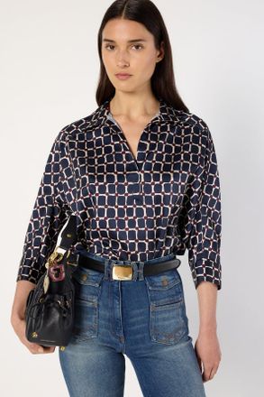 Gerard Darel Chemise à carrés géométriques - ARIANE - Encre