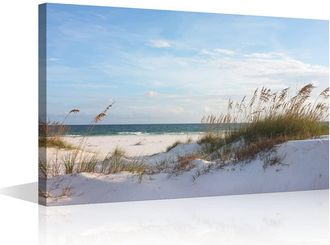 Generic Leinwandbild mit Strandmotiv, modernes abstraktes K&uuml;sten-Kunstwerk mit Unkraut, Bilder f&uuml;r Wohnzimmer, Schlafzimmer, K&uuml;che, Dekoration, Holzrahmen, 60