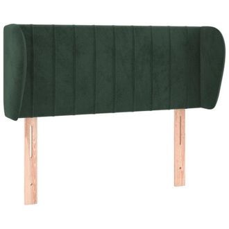 vidaXL Kopfteil mit Ohren Dunkelgr&uuml;n 83x23x78/88 cm Samt Vidaxl