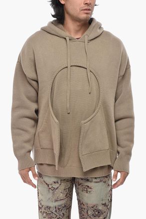 Off-white Strick-Hoodie METEOR mit Detail aus Doppelstoff Off-White