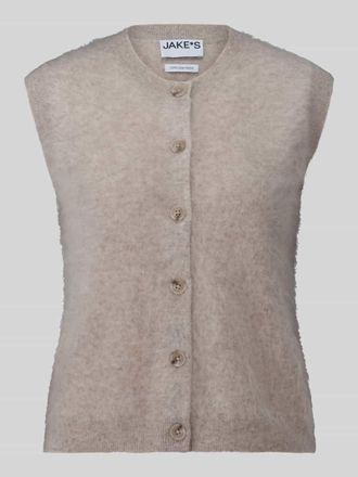 Jake*s Casual Regular Fit Weste aus reinem Kaschmir