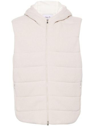 D4.0 gilet en maille nervurée - Tons neutres