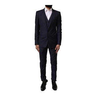 Dolce & Gabbana Costume 3 Pi&egrave;ces en Laine Martini Noir - Homme - Costumes - Noir - Taille: XS