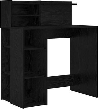 vidaXL Bureau avec rangement Chêne noir 90 x 48 x 101,5 cm Vidaxl