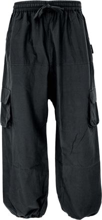 Guru Shop Goahose, Herren Yoga Hose, Bequeme Freizeithose - Schwarz, Baumwolle, Size:L/XL