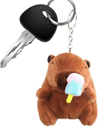 Generico Keychain Pelusche Capybara - Pendentif pour jouets pour animaux r&eacute;alistes, clavier en peluche souple | Degations Schedpack Cinetto Bassiques reliables