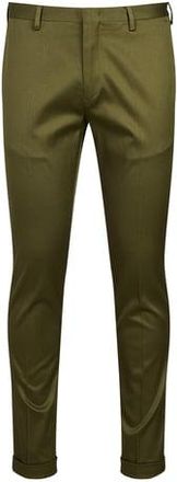 Paul Smith Pantalon chino slim &agrave; taille basse en coton m&eacute;lang&eacute;