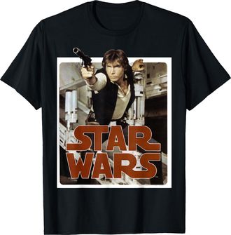 Star Wars Han Solo Vintage Portrait Logo Poster T-Shirt