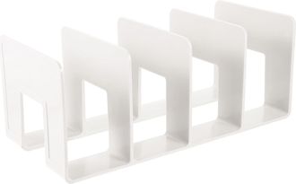 BESTONZON Mehrzweck Acryl Dokumentenhalter 4 F&auml;cher Wei&szlig; Platzsparender Schreibtisch Organizer f&uuml;r B&uuml;ro und Zuhause Multifunktionaler Akten und Buchst&auml;nder