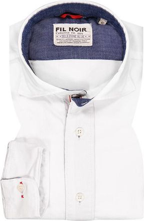Fil Noir Herren Hemd weiß Baumwolle