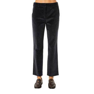 Max Mara Pantalon court Wkdmarruca - Femme - Pantalons - Bleu - Taille: 38 FR