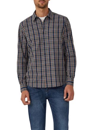 s.Oliver Regular Fit: Kariertes Baumwoll-Hemd mit Kentkragen