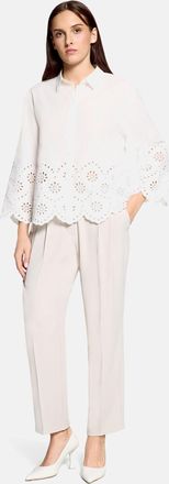 Betty Barclay Stoffhose BETTY BARCLAY Damen unifarben, Damen, Gr. 36, Normalgr&ouml;&szlig;en, grau beige, Obermaterial: 96% Polyester, 4% Elasthan, Basic 7/8-L&auml;nge, Hosen Sto