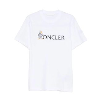 Moncler Moncler T-Shirts und Poloshirts - - Tops - Herren - Wei&szlig; - XL