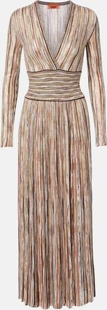 Missoni Maxikleid aus H&auml;kelstrick mit Pailletten