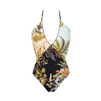 Miss Bikini Femme, Maillots de bain, Multicolore, Taille: 40 FR Costume Intero Patchwork Tropicale