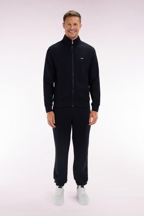 Eden Park Jogging En Molleton Coton Noir Coupe Droite