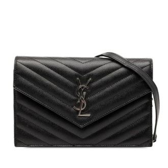 Saint Laurent Pre-owned Wallet on Chain - Femme - Pre-owned - Noir - Taille: ONE Size