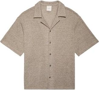 Calvin Klein Chemise en maille textur&eacute;e &agrave; manches courtes
