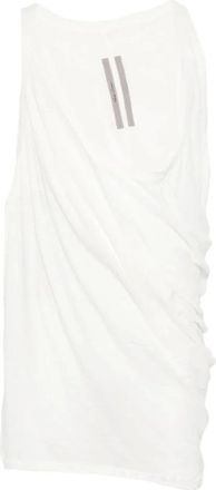 Rick Owens Homme, Tops, Blanc, Taille: L Draped Sleeveless Top