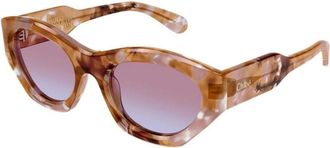 Chlo&eacute; Femme, Accessoires, Brun, Taille: 53 MM Lunettes de soleil Cat Eye