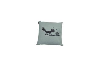 David Fussenegger Kissenhülle Silvretta Fuchs und Igel 40 x 40 cm Hellgrün