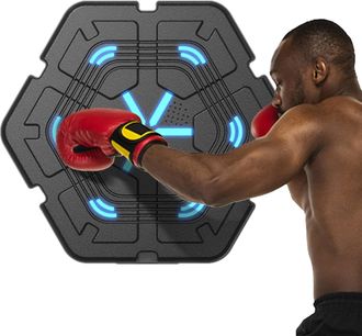 Generic Musik-Boxen,Digitale Schlagwand Zielscheibe - Musik-Schlagmaschine,Trainingsger&auml;t Boxpolster 2000mAh Wiederaufladbar Wandmontiert F&uuml;r Erwachsene Fokus